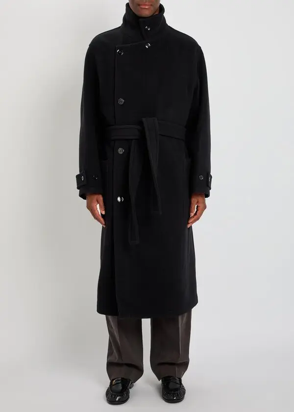LEMAIRE Belted Wool Wrap Coat