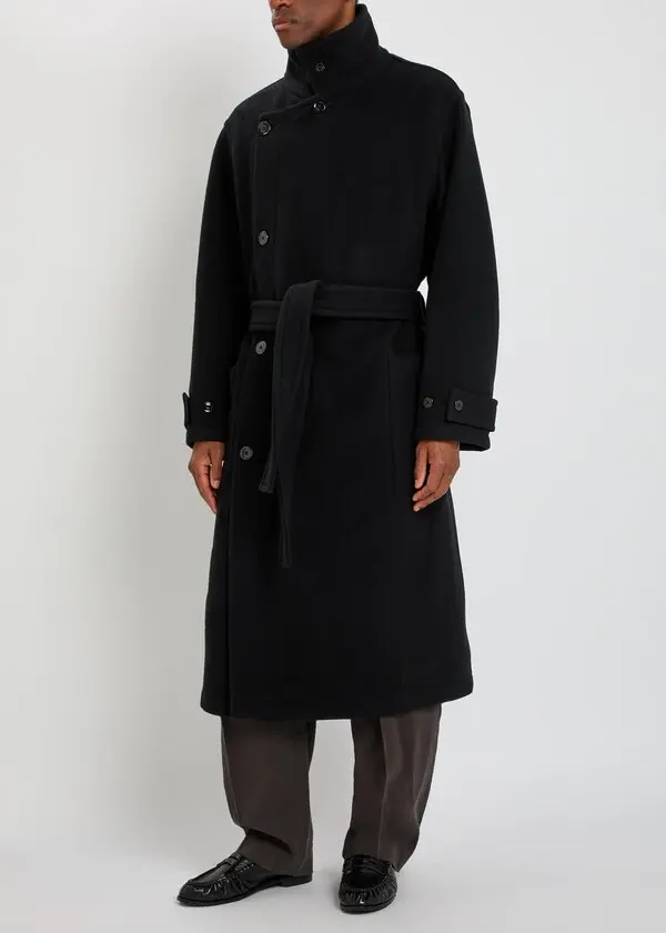 LEMAIRE Belted Wool Wrap Coat