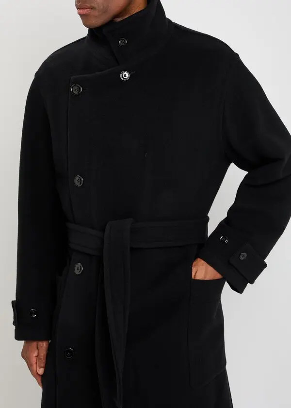 LEMAIRE Belted Wool Wrap Coat