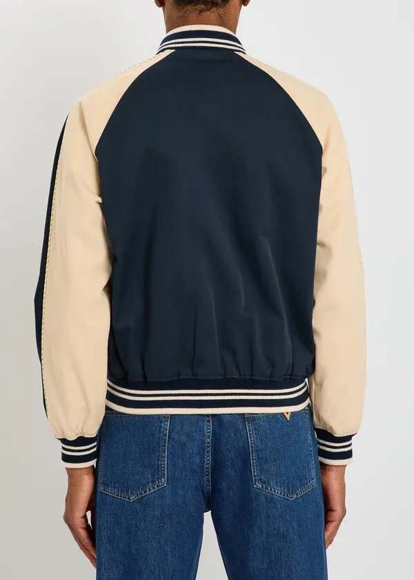 Valentino Garavani Panelled Cotton Bomber Jacket