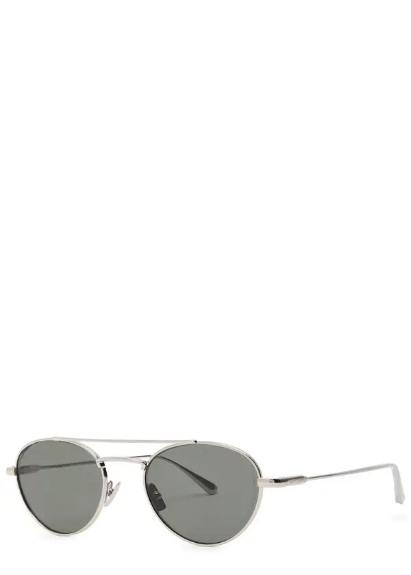 Saint Laurent Round-frame Metal Sunglasses