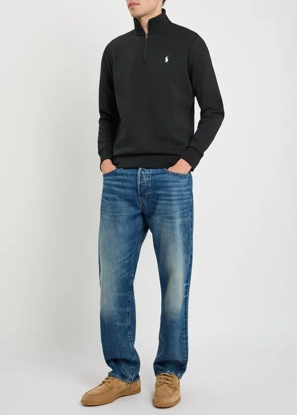 Polo Ralph Lauren Half-zip Cotton-blend Sweatshirt