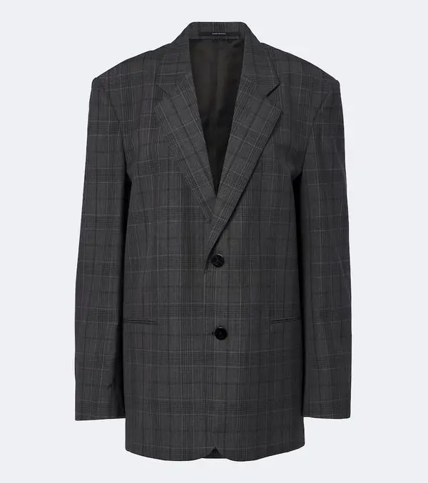 Gucci Oversized Checked Wool Blazer