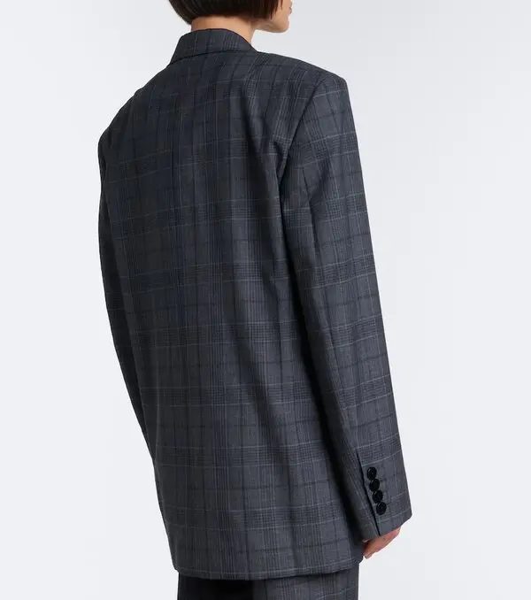 Gucci Oversized Checked Wool Blazer