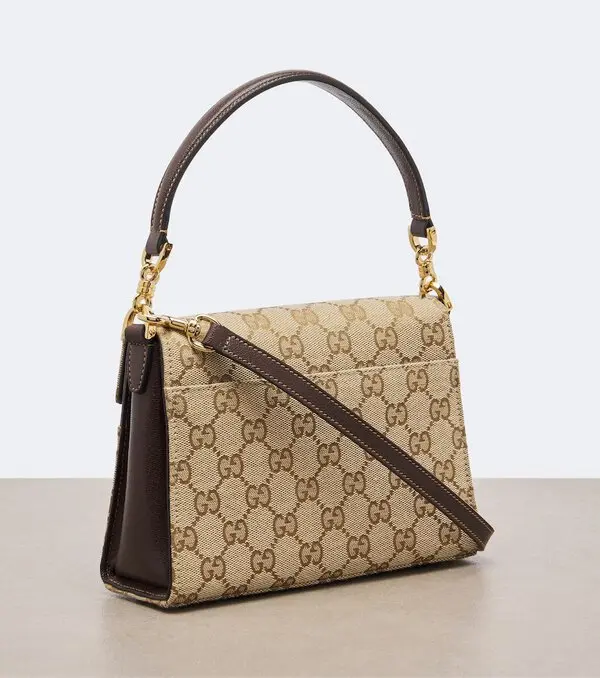 Gucci Horsebit Small Gg Canvas Top-handle Bag