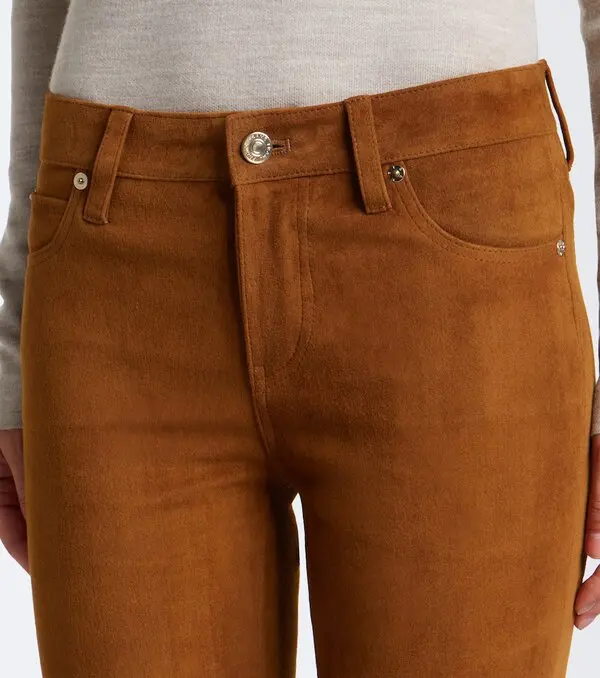 FRAME Rodeo Suede Flared Pants