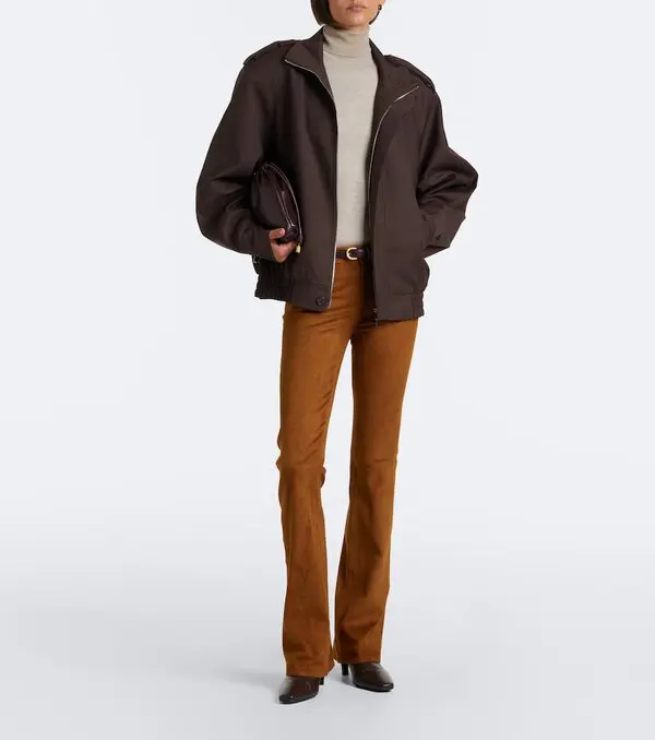 FRAME Rodeo Suede Flared Pants