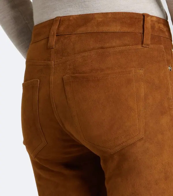FRAME Rodeo Suede Flared Pants
