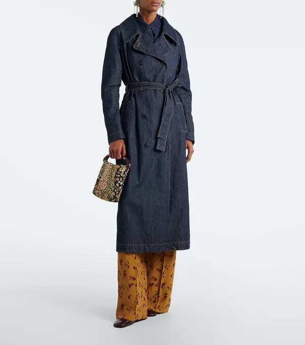Dries Van Noten Micro Floral Jacquard Top-handle Bag
