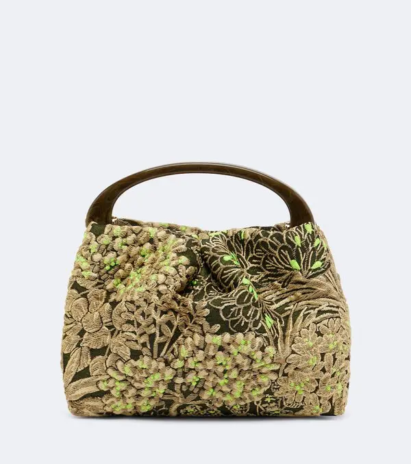 Dries Van Noten Floral Jacquard Top-handle Bag