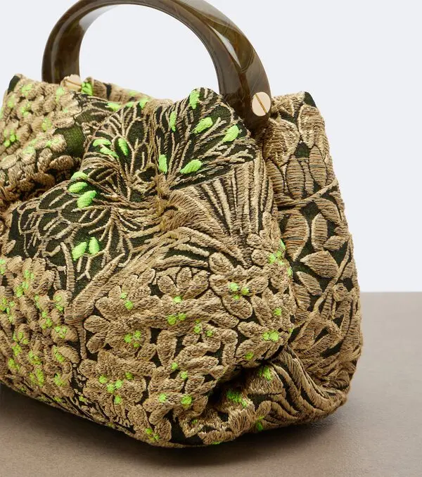 Dries Van Noten Floral Jacquard Top-handle Bag
