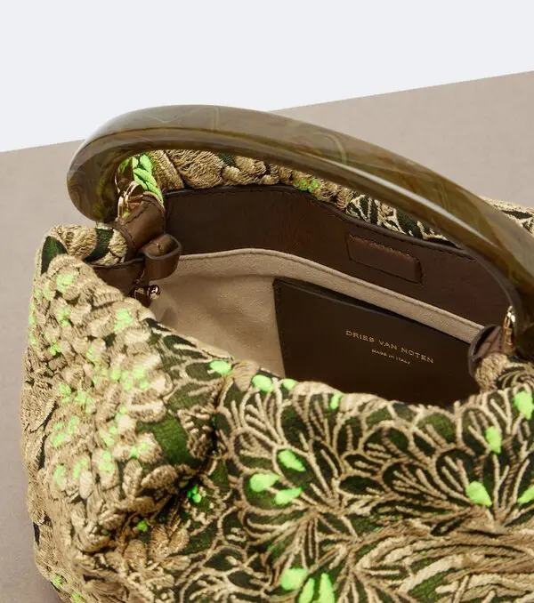 Dries Van Noten Floral Jacquard Top-handle Bag