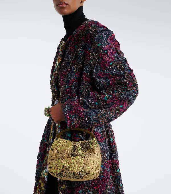 Dries Van Noten Floral Jacquard Top-handle Bag