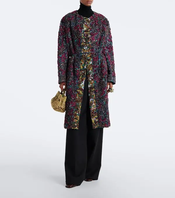Dries Van Noten Floral Jacquard Top-handle Bag