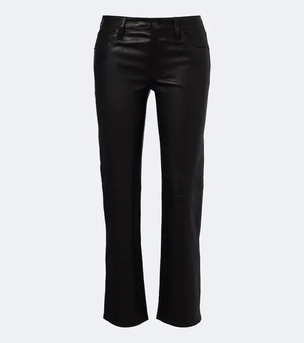 FRAME Cigarette Leather Slim Pants