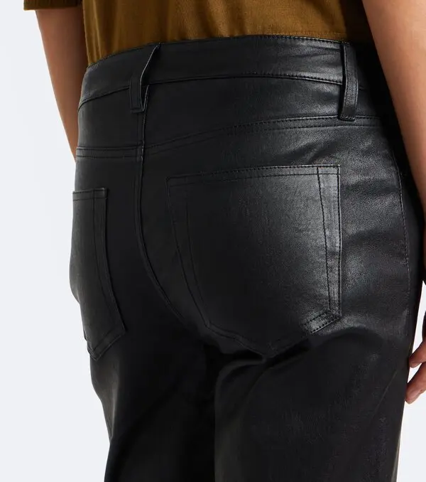 FRAME Cigarette Leather Slim Pants