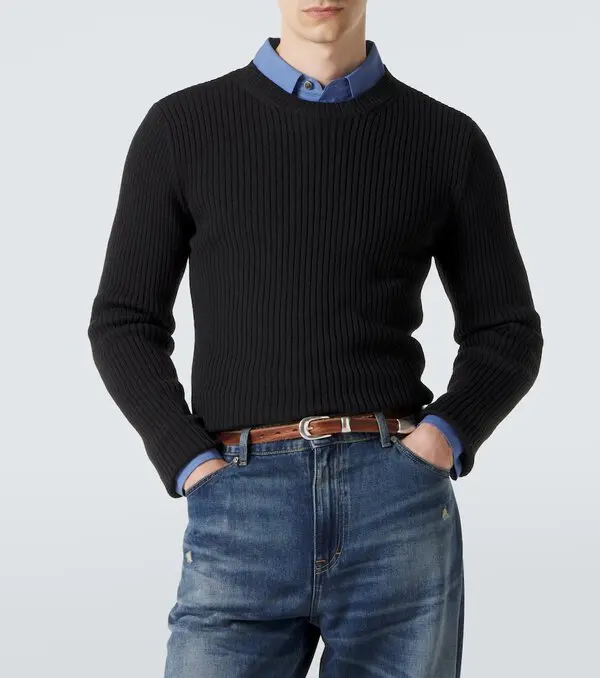 Our Legacy Compact Ribbed-knit Wool Sweater