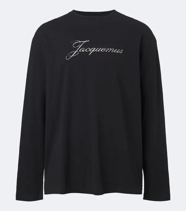 Jacquemus Logo Cotton And Hemp Jersey T-shirt - Black