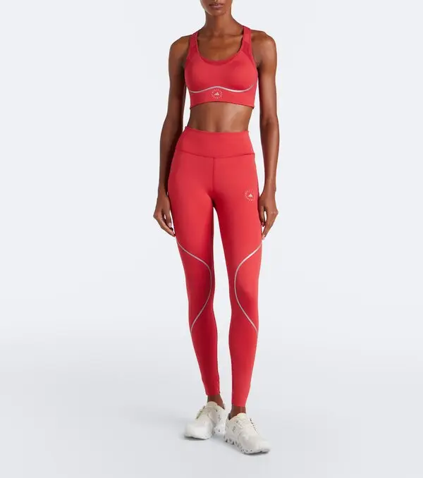 Adidas By Stella McCartney Logo Padded Jersey Sports Bra