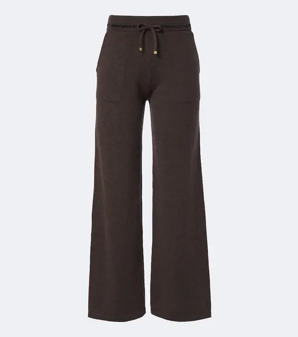 Eleventy Knitted Cashmere Wide-leg Pants