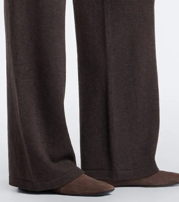 Eleventy Knitted Cashmere Wide-leg Pants