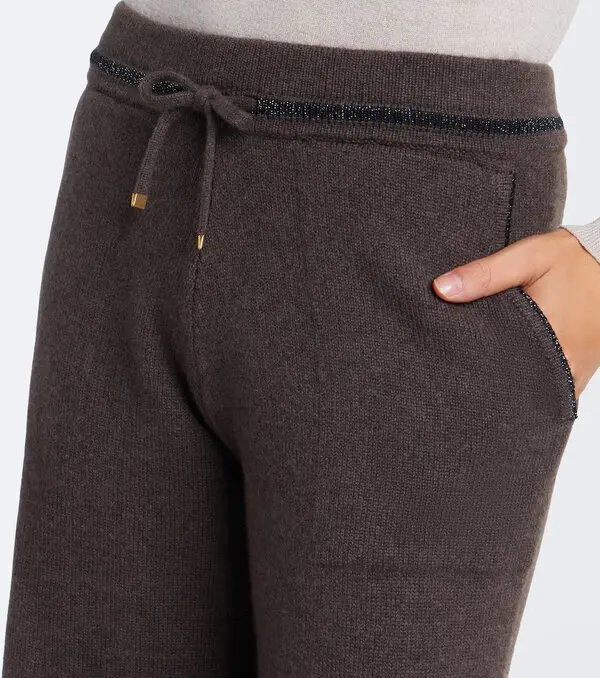 Eleventy Knitted Cashmere Wide-leg Pants