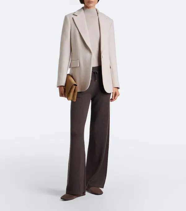 Eleventy Knitted Cashmere Wide-leg Pants