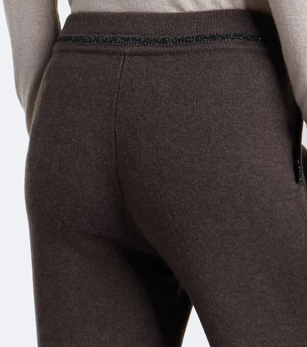 Eleventy Knitted Cashmere Wide-leg Pants