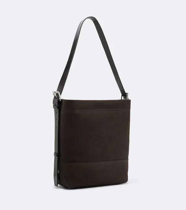LEMAIRE Belted Medium Leather Tote Bag