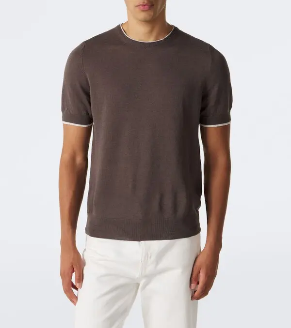 Fedeli Knitted Linen And Cotton Sweater