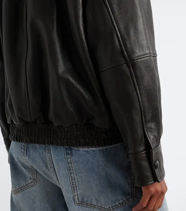 Loulou De Saison Russo Leather Bomber Jacket