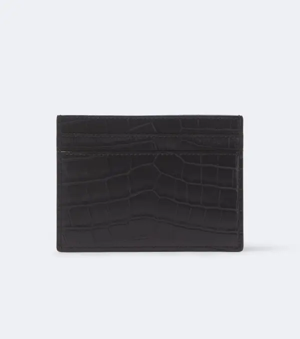 Saint Laurent Cassandre Croc-effect Card Holder