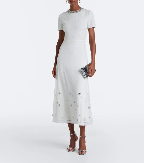 Roland Mouret Embellished Midi Dress