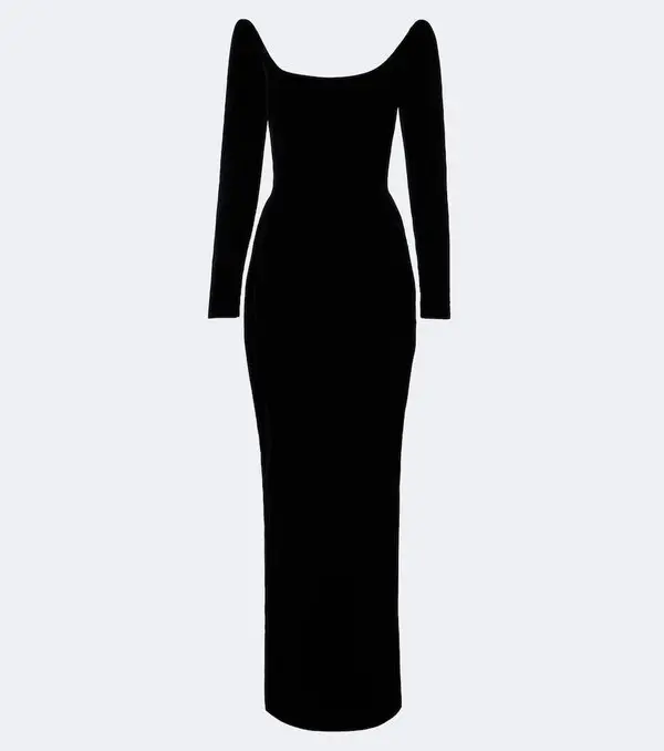 MUGLER Velvet Bustier Gown