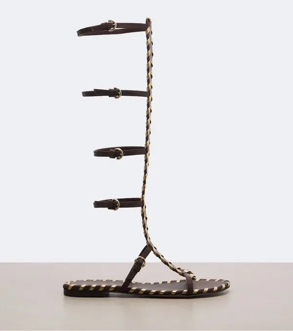 GIANVITO ROSSI Zaira Leather Gladiator Sandals