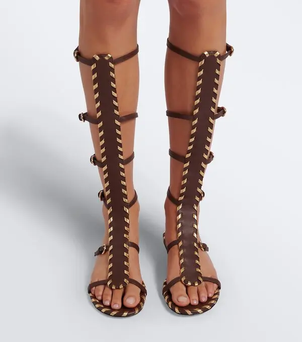 GIANVITO ROSSI Zaira Leather Gladiator Sandals