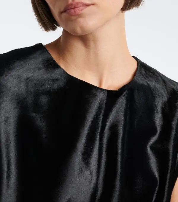 Loulou De Saison Juni Pony-effect Leather Top