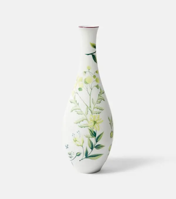 GINORI 1735 Florenza Floral Porcelain Vase - Multicoloured