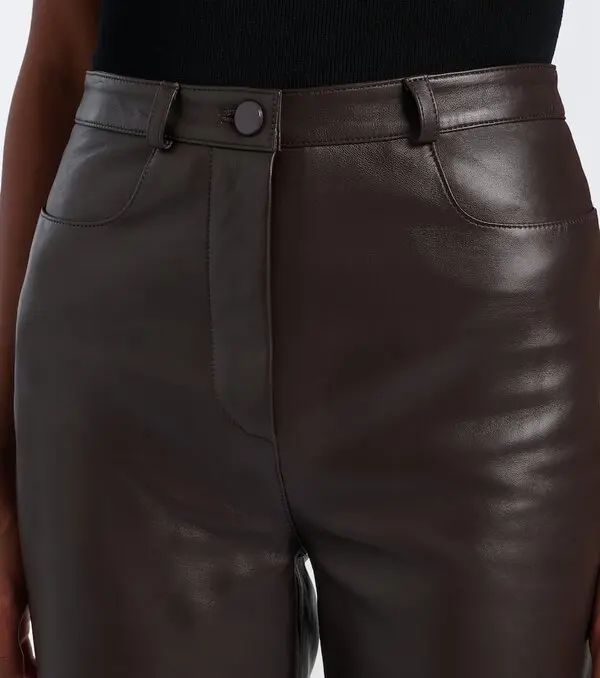 Loulou De Saison Cobe Leather Straight Pants