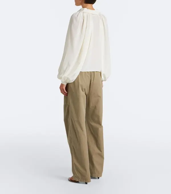 FRAME Gallery Cotton Wide-leg Pants