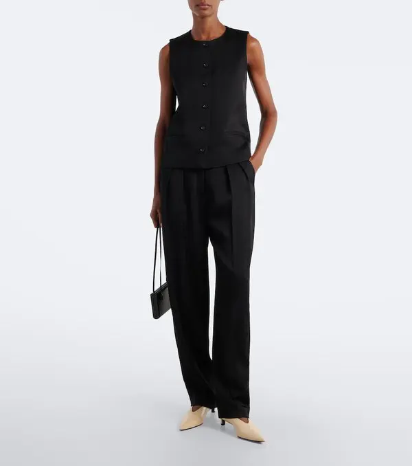Loulou De Saison Pleated Straight Leg Trousers