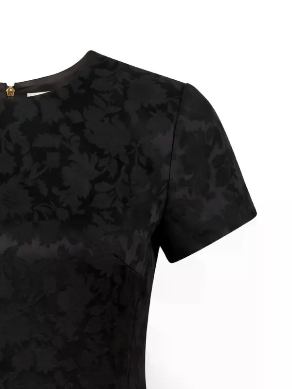 Saint Laurent Floral-jacquard Silk Dress