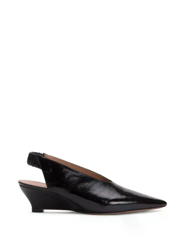 ODISSI Maria Pointed-toe Wedge Pumps - Black