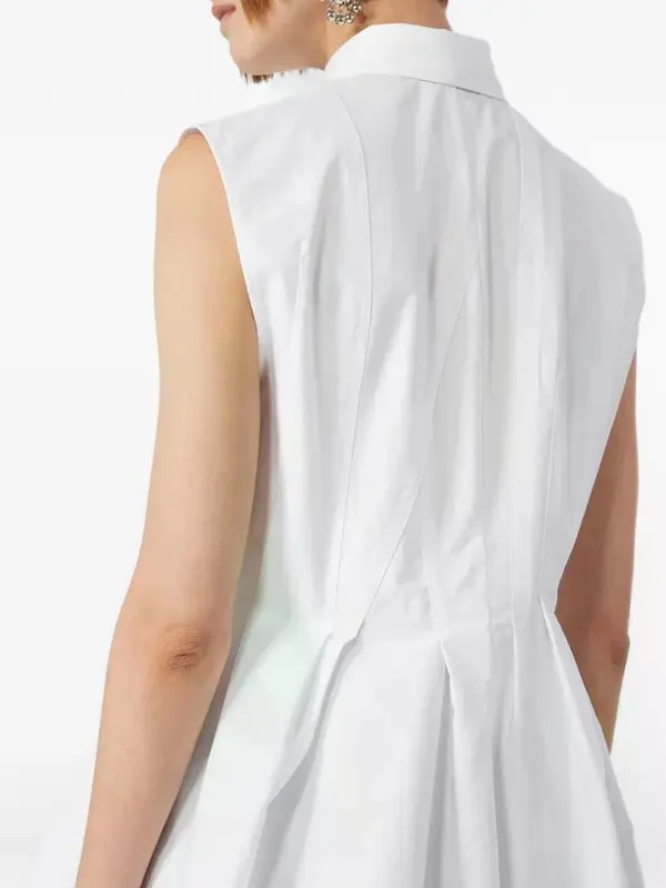 Max Mara Sleeveless Cotton Canvas Shirt