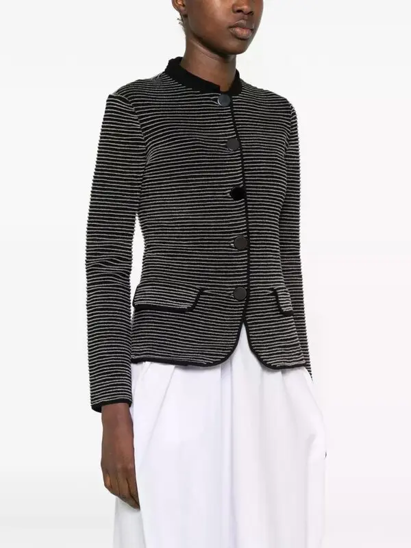Emporio Armani Striped Button-up Jacket