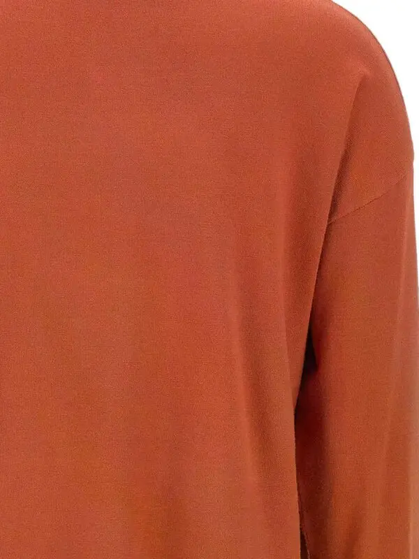 ELENA MIRÒ Side-slit Sweater - Orange