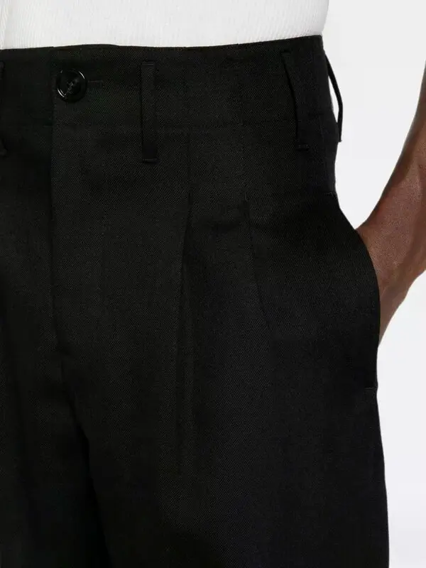 AMI Paris Pleated Straight-leg Trousers