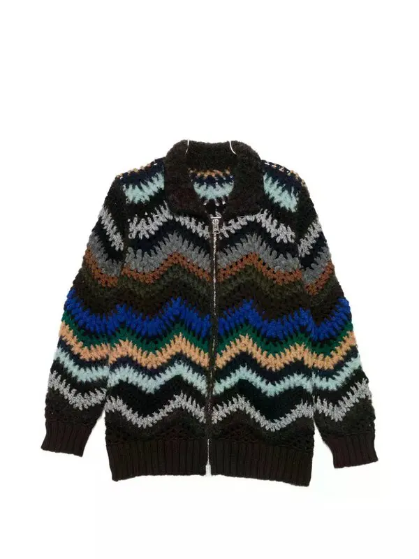 Sacai Panelled Wool-blend Coat