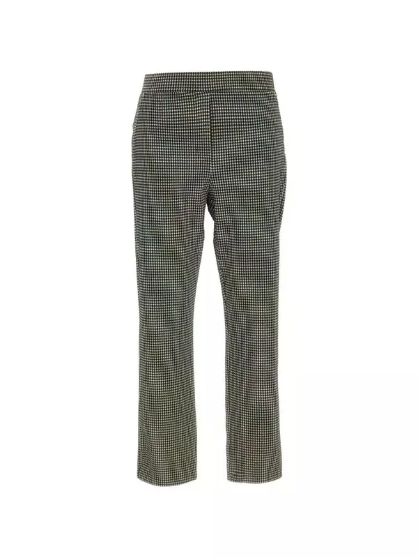 ELENA MIRÒ Check-pattern Straight-leg Trousers