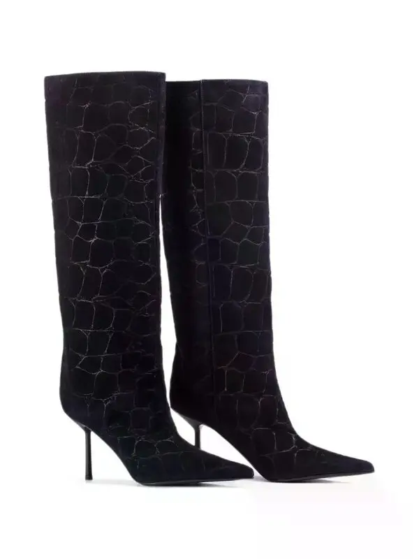LE SILLA Bella Croc-effect Knee-high Boots